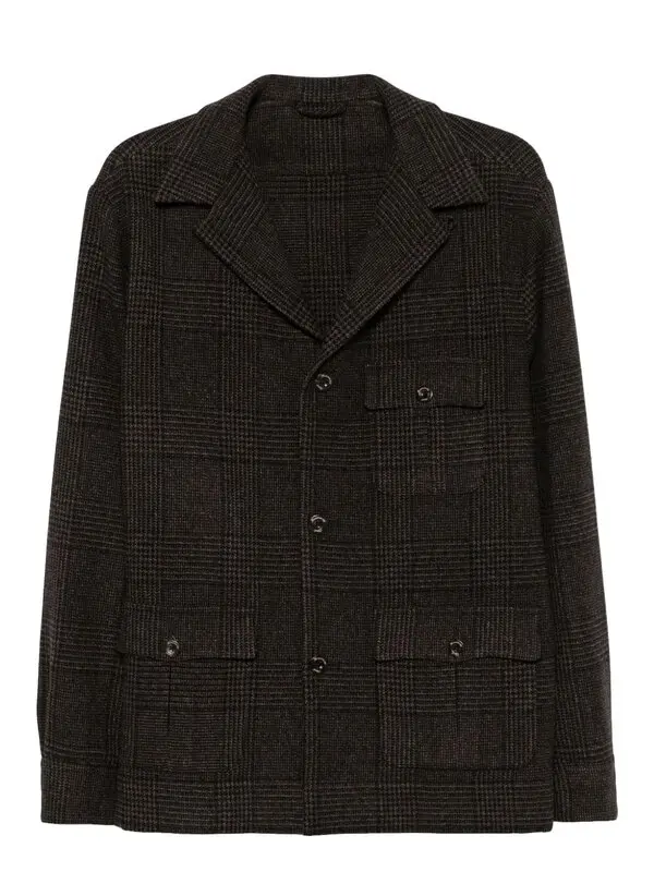 FINAMORE 1925 Wool Single-breasted Jacket - Brown