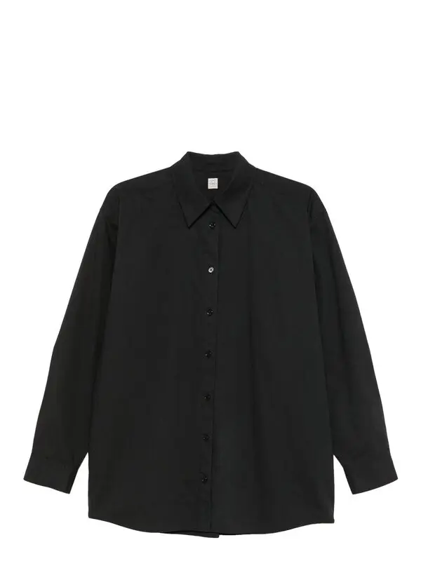 TOTEME Organic Cotton Button-down Shirt - Black