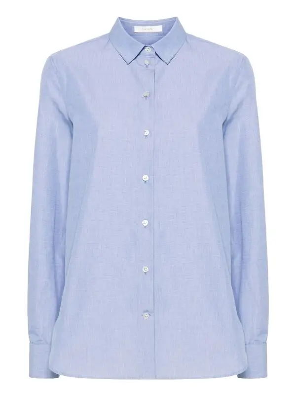 THE ROW Cotton Poplin Shirt - Sky Blue