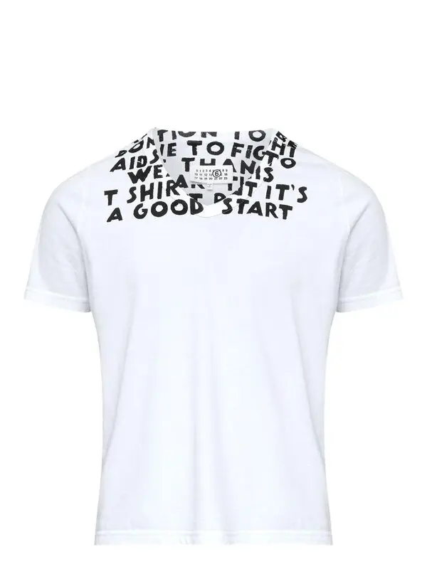 MAISON MARGIELA Printed Cotton T-shirt - White