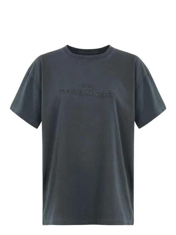 MAISON MARGIELA Logo Cotton T-shirt - Black