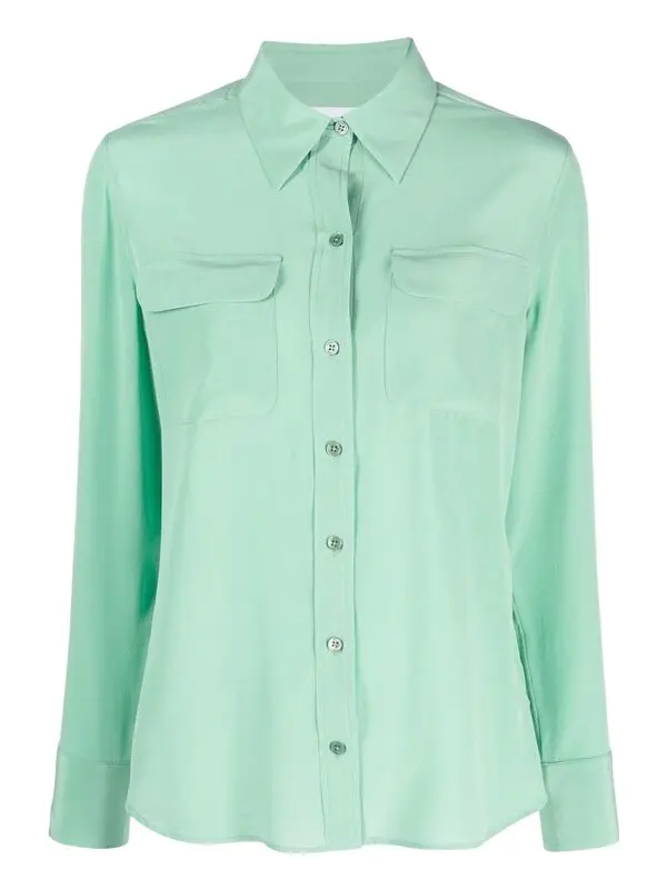 Equipment Silk Long-sleeve Shirt - Green