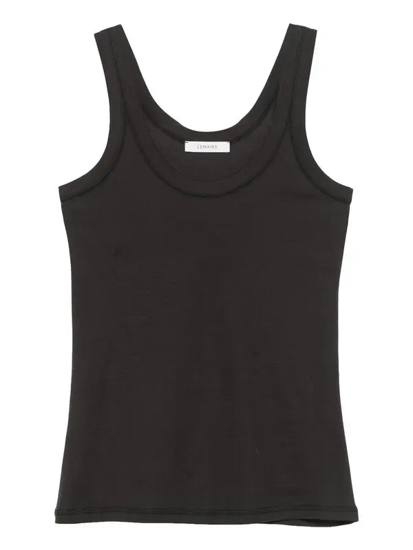LEMAIRE Ribbed Cotton Tank Top - Blue