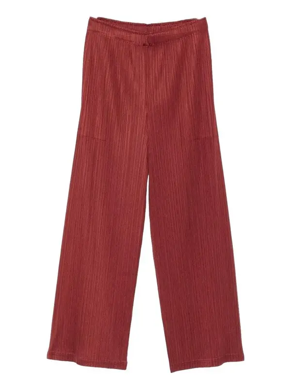 Issey Miyake Pleated Trousers - Red