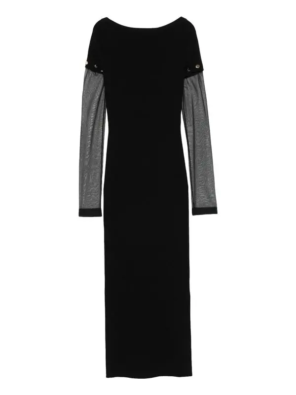 Sportmax Knitted Long Dress - Black