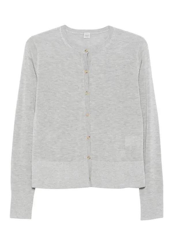 TOTEME Crewneck Cardigan - Grey