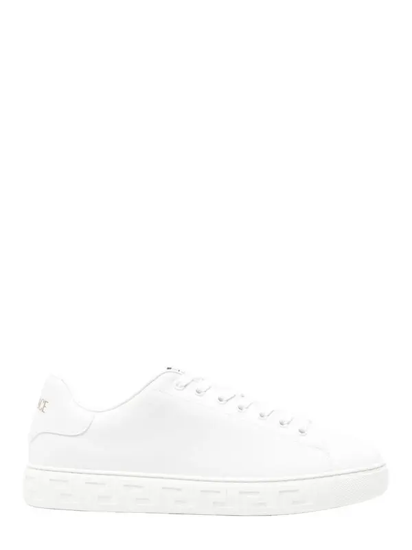 Versace Greca Leather Sneakers - White