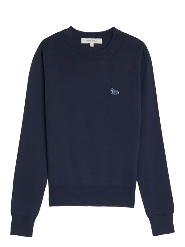 Maison Kitsuné Baby Fox Wool Jumper - Blue