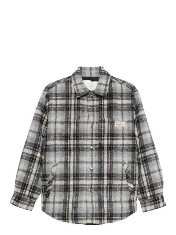 DUNST Flannel Checked Shirt - Grey