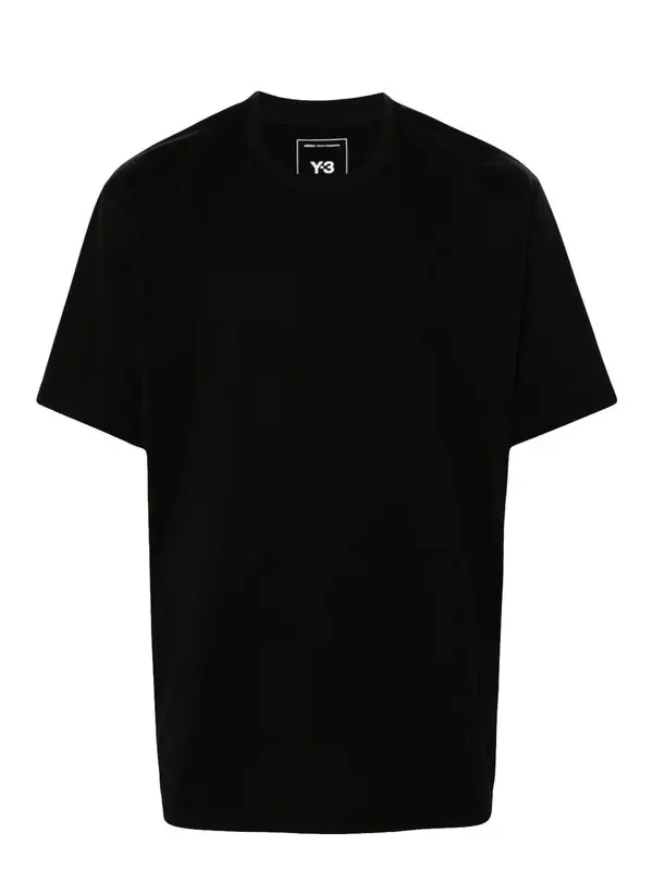 Y3 Logo Cotton T-shirt - Black