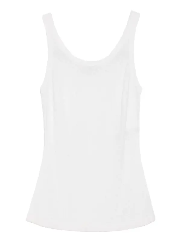 Elisabetta Franchi Wool Blend Tank Top - White