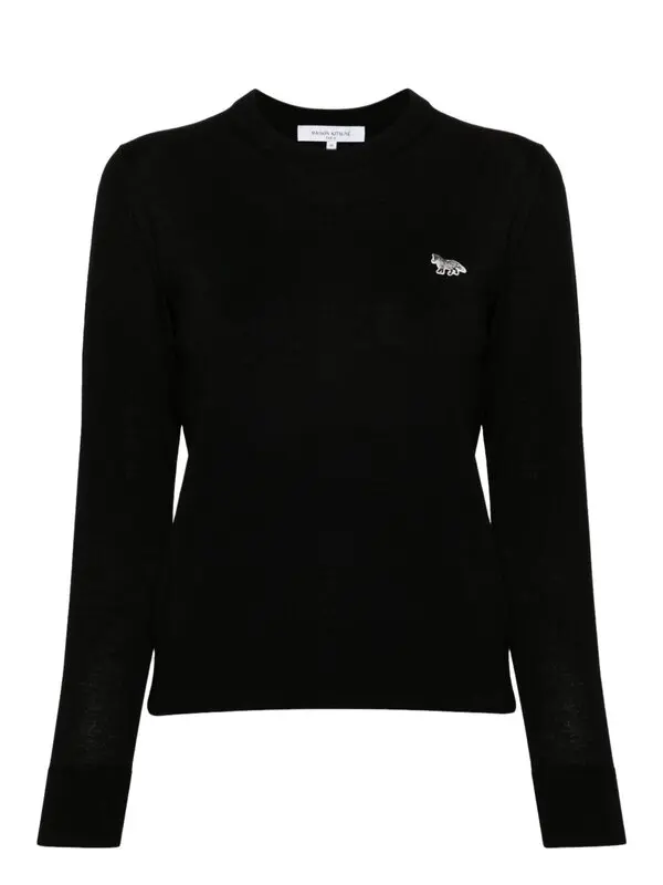 Maison Kitsuné Baby Fox Wool Jumper - Black