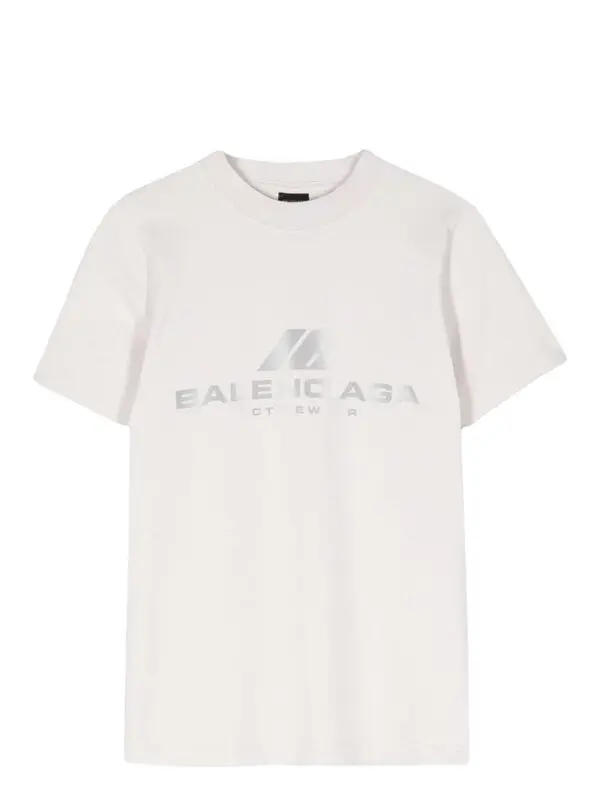 Balenciaga Logo Cotton T-shirt - White