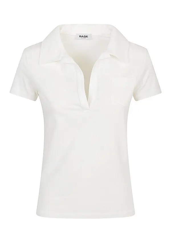BASE Cotton Polo Shirt - White