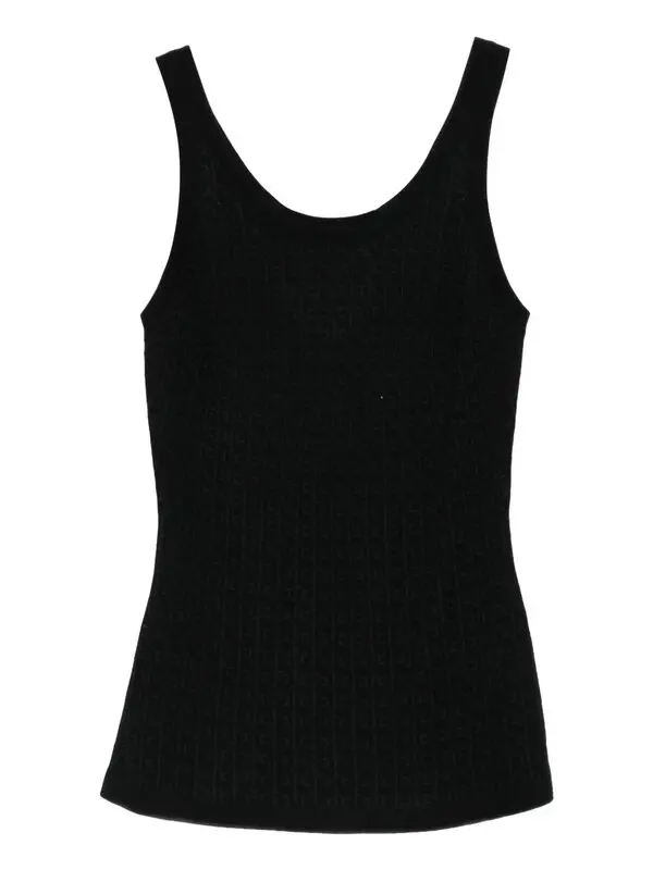 Elisabetta Franchi Wool Blend Tank Top - Black