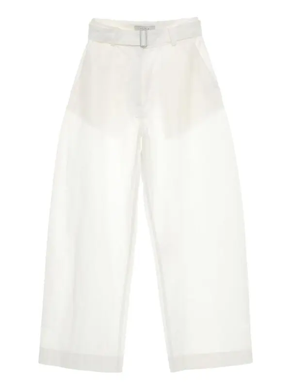 Studio Nicholson Round Leg Cotton Trousers - White
