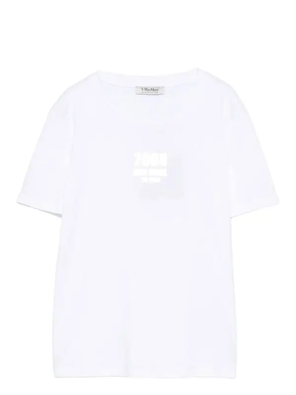 Max Mara Logo Cotton T-shirt - White