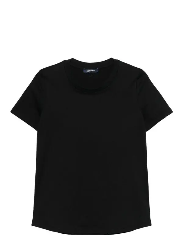 Max Mara Embroidered Cotton T-shirt - Black