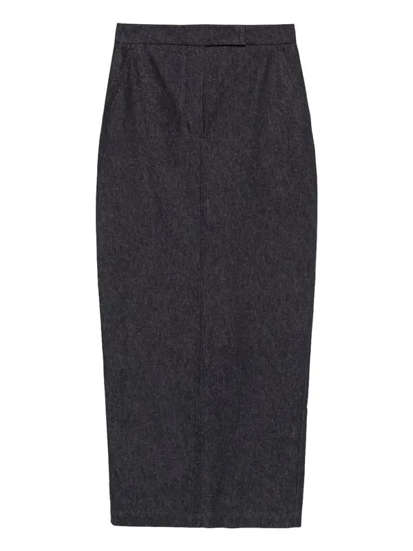 Max Mara Cotton Long Skirt - Blue