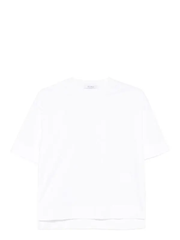 Max Mara Logo Cotton T-shirt - White