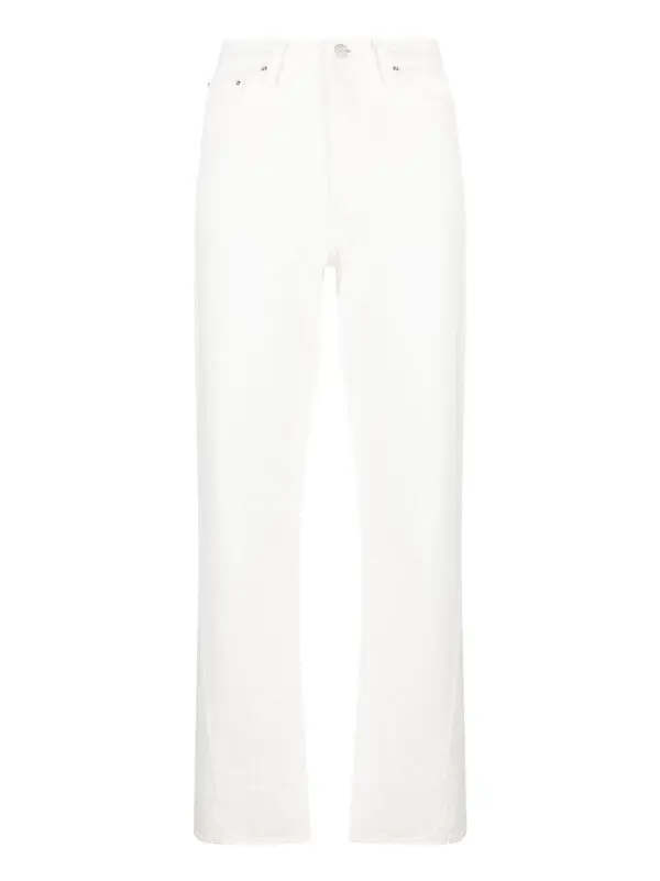 TOTEME Organic Cotton Denim Wide-leg Jeans - White