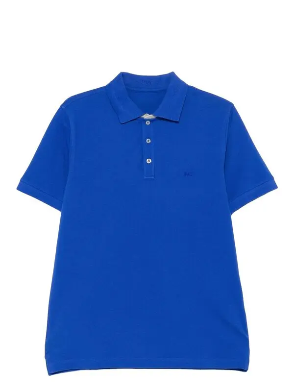 FAY Melange Polo - Blue