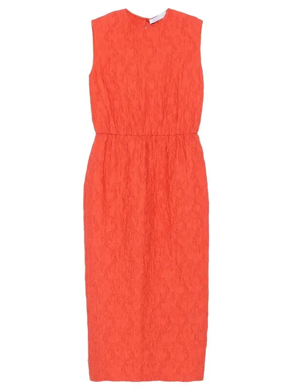 Harris Wharf London Cotton Long Dress - Orange