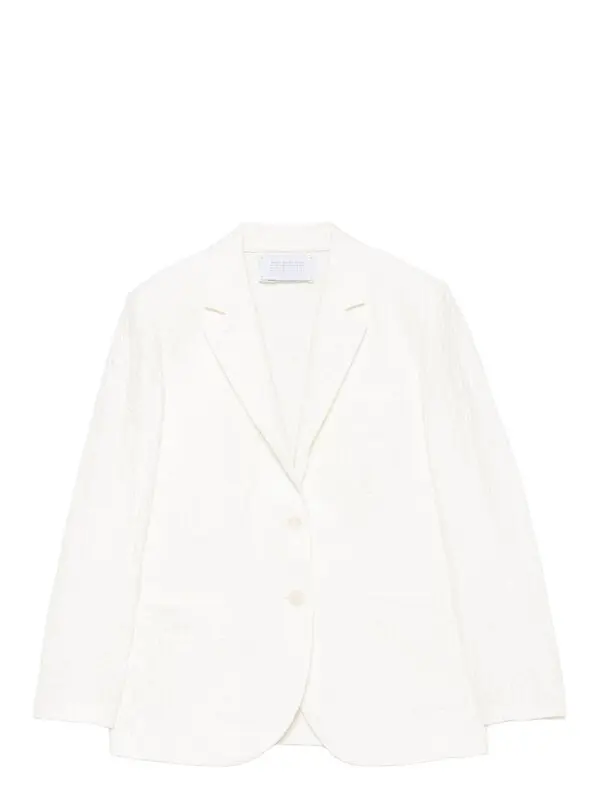 Harris Wharf London Cotton Blend Blazer Jacket - White