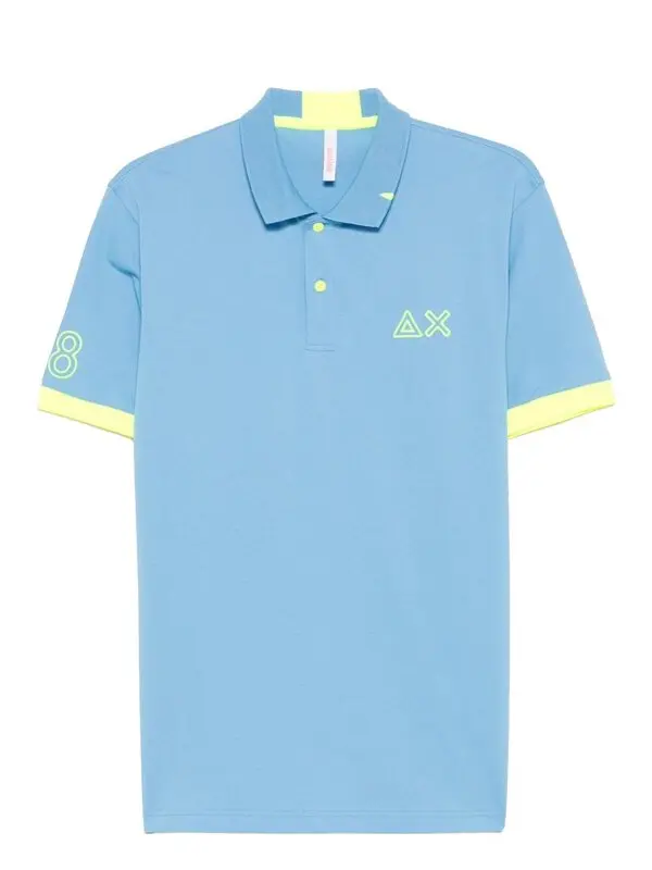 SUN 68 Polo Shirt With Logo - Blue