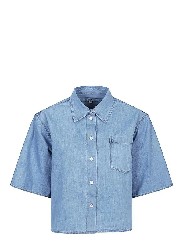 SOSUE Denim Cotton Shirt - Sky Blue