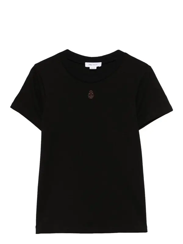 Alexander McQueen Skull Cotton T-shirt - Black