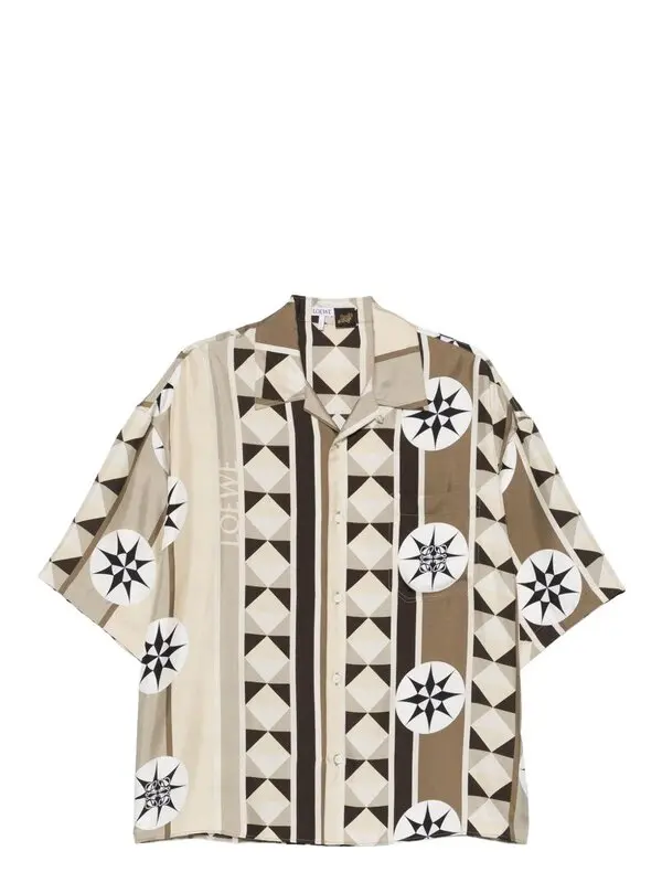 Loewe Printed Silk Shirt - Beige