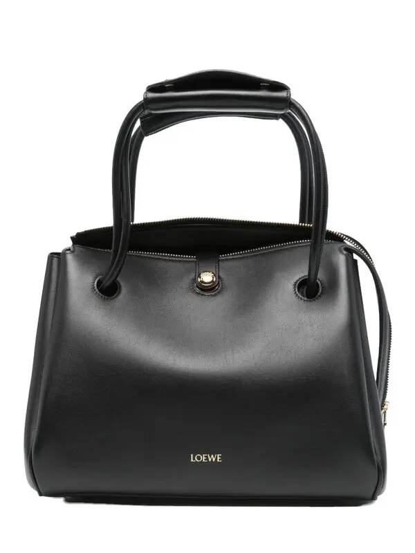 Loewe Madrid Medium Leather Handbag - Black