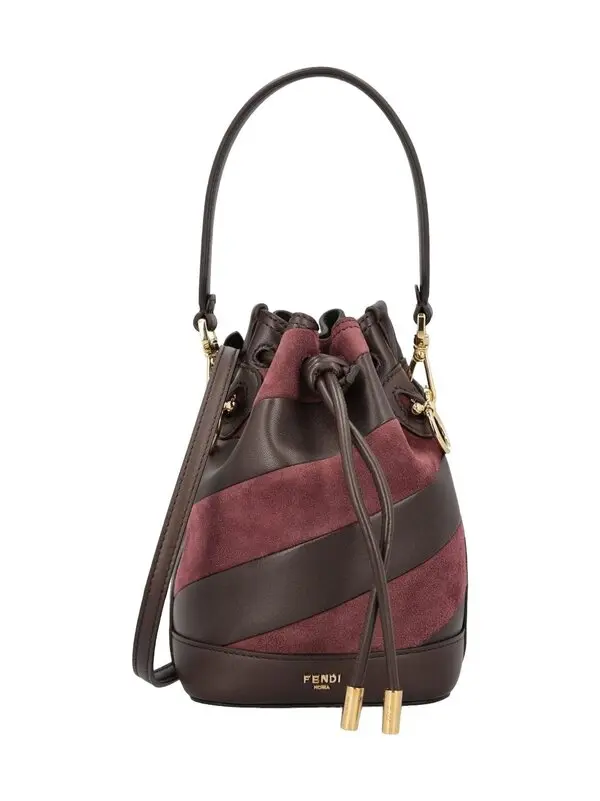 Fendi Mon Tresor Mini Leather Bucket Bag - Brown