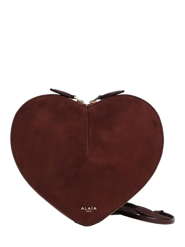 Alaïa Le Coeur Leather Crossbody Bag - Red