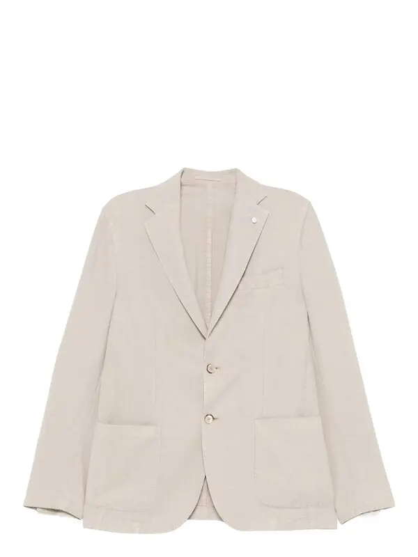 LUIGI BIANCHI Single Breasted Blazer - Beige
