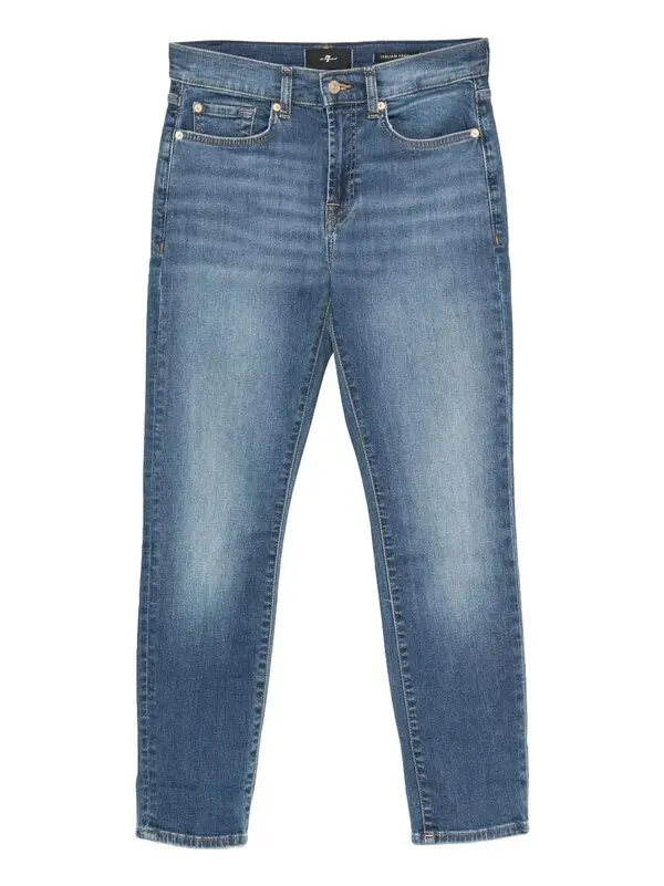 7 For All Mankind Skinny Denim Jeans - Blue