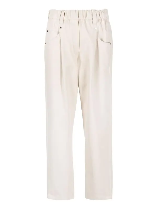 Brunello Cucinelli Cotton Trousers - Brown