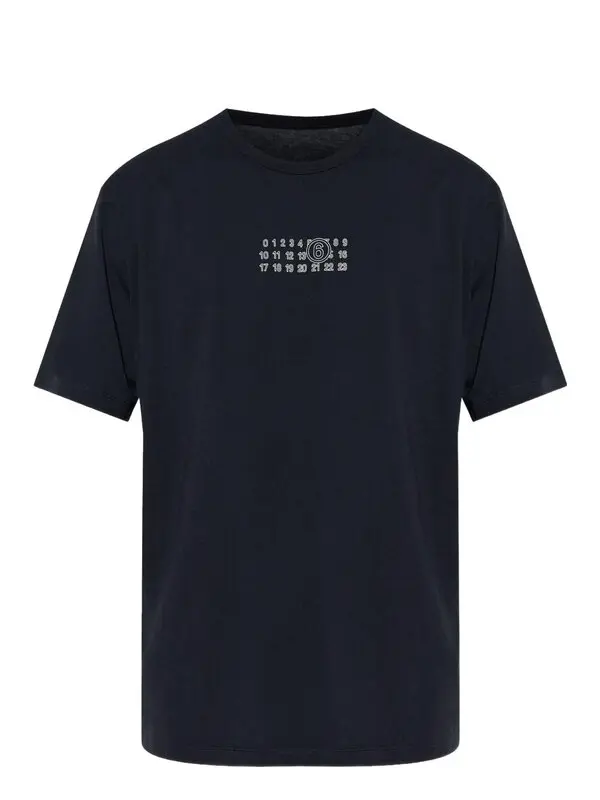 MAISON MARGIELA Logo Cotton T-shirt - Black