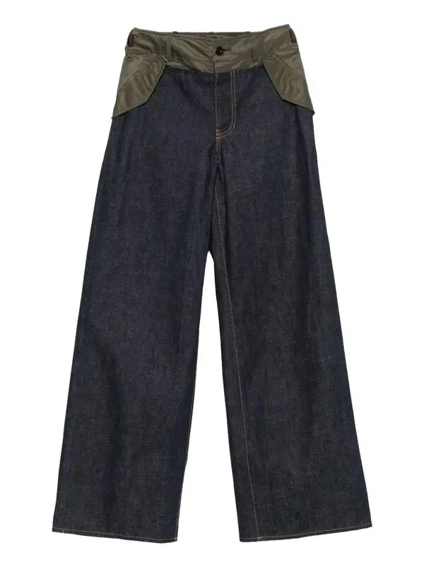 Sacai Denim Cotton Jeans - Blue