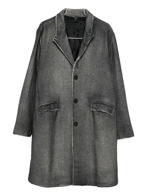 Avant Toi Wool Single-breasted Coat - Black