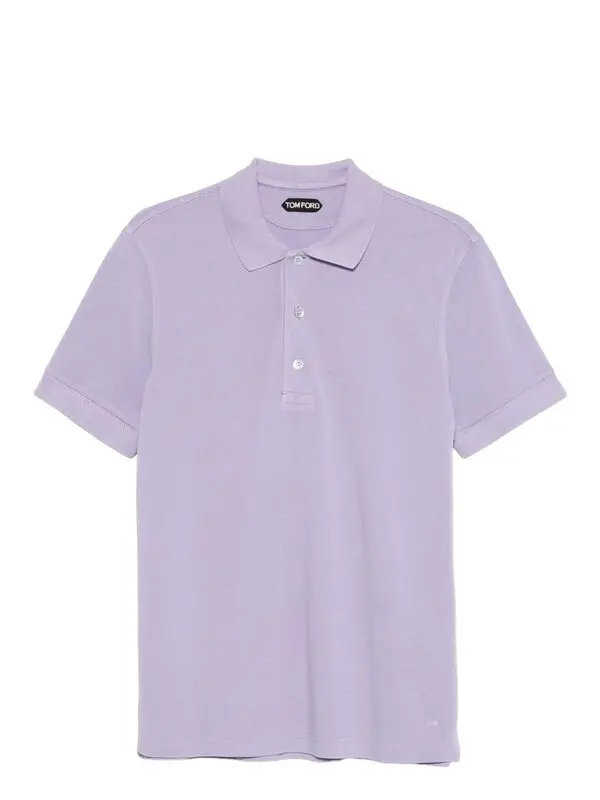 TOM FORD Lyocell Piquet Polo Shirt - Purple