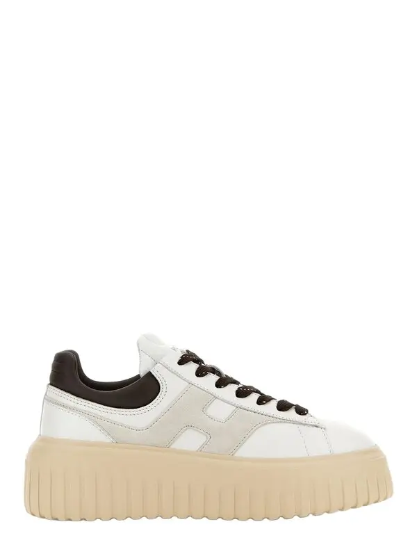 Hogan H-stripes Leather Sneakers - Brown