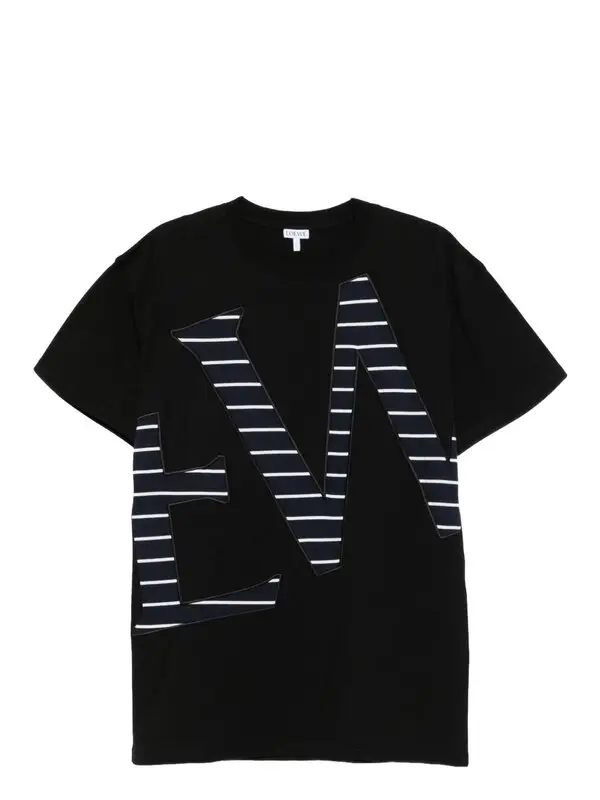Loewe Logo Cotton T-shirt - Black