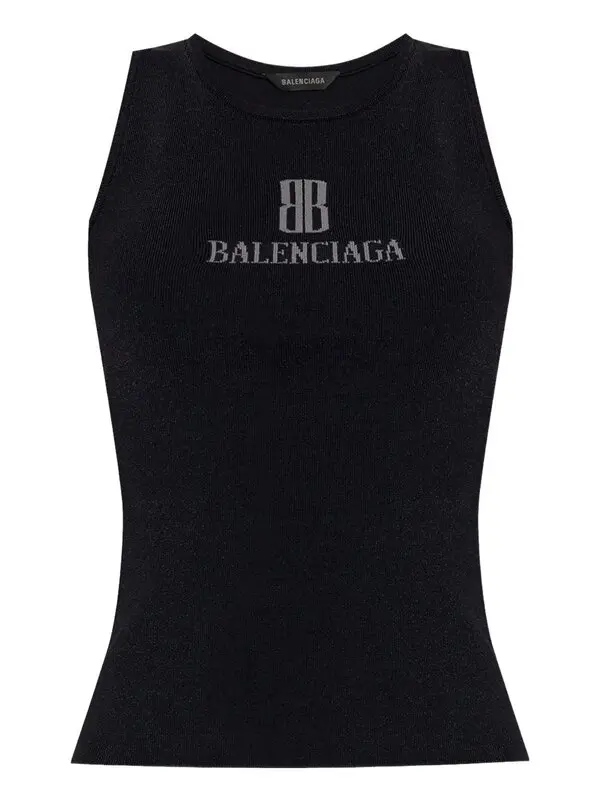 Balenciaga Logo Tank Top - Black