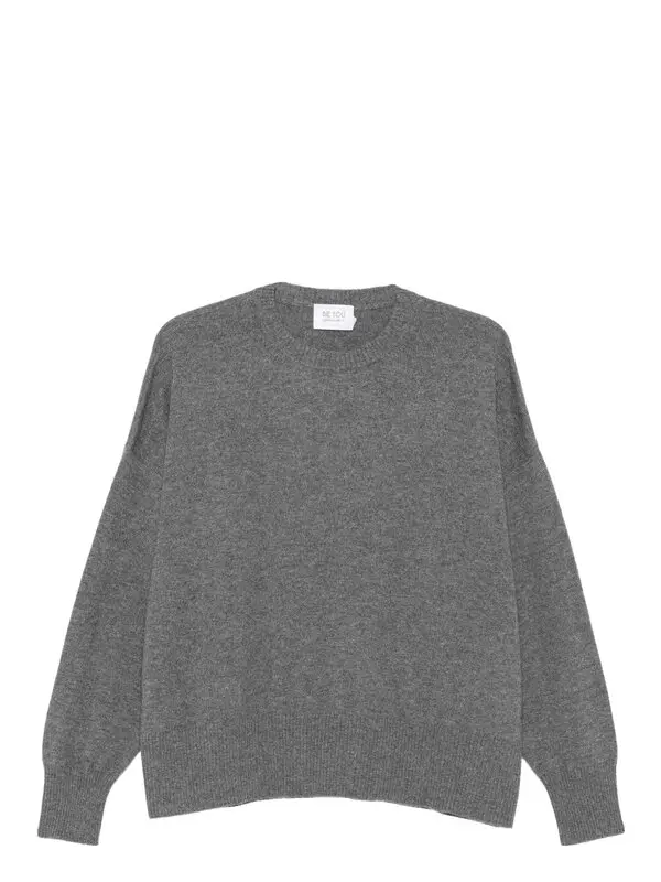 BEYOU Cashmere Crewneck Sweater - Grey