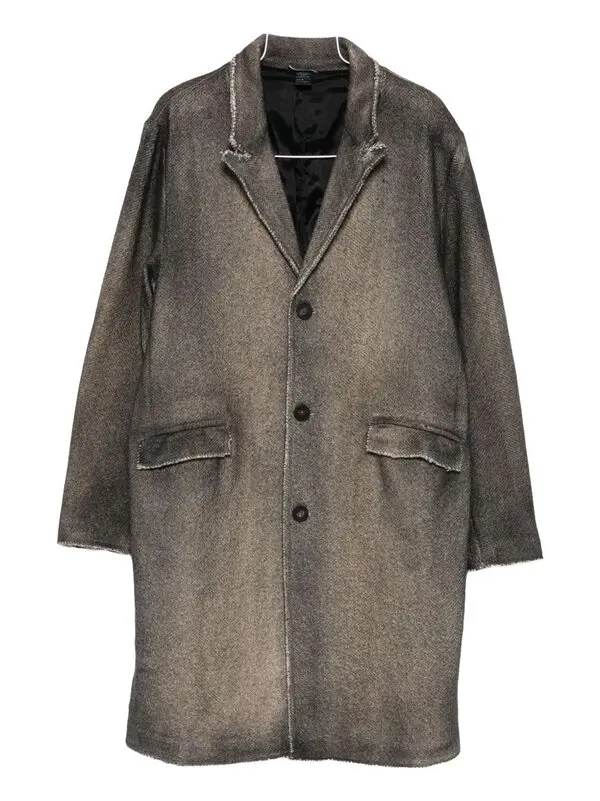 Avant Toi Wool Single-breasted Coat - Brown