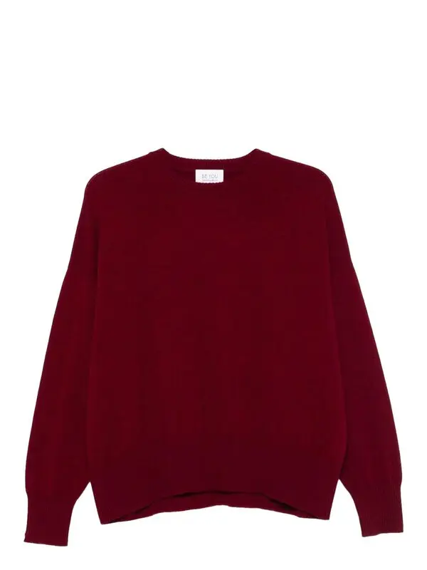 BEYOU Cashmere Crewneck Sweater - Red