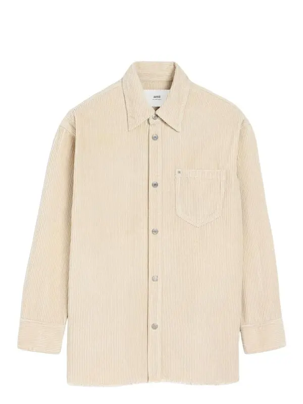 Ami Cotton Overshirt - White