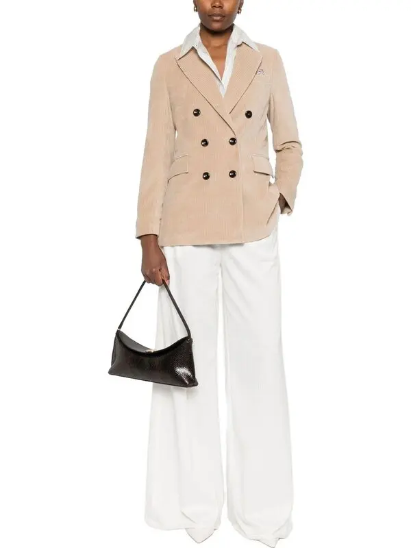 CIRCOLO 1901 Cotton Double-breasted Jacket - Beige